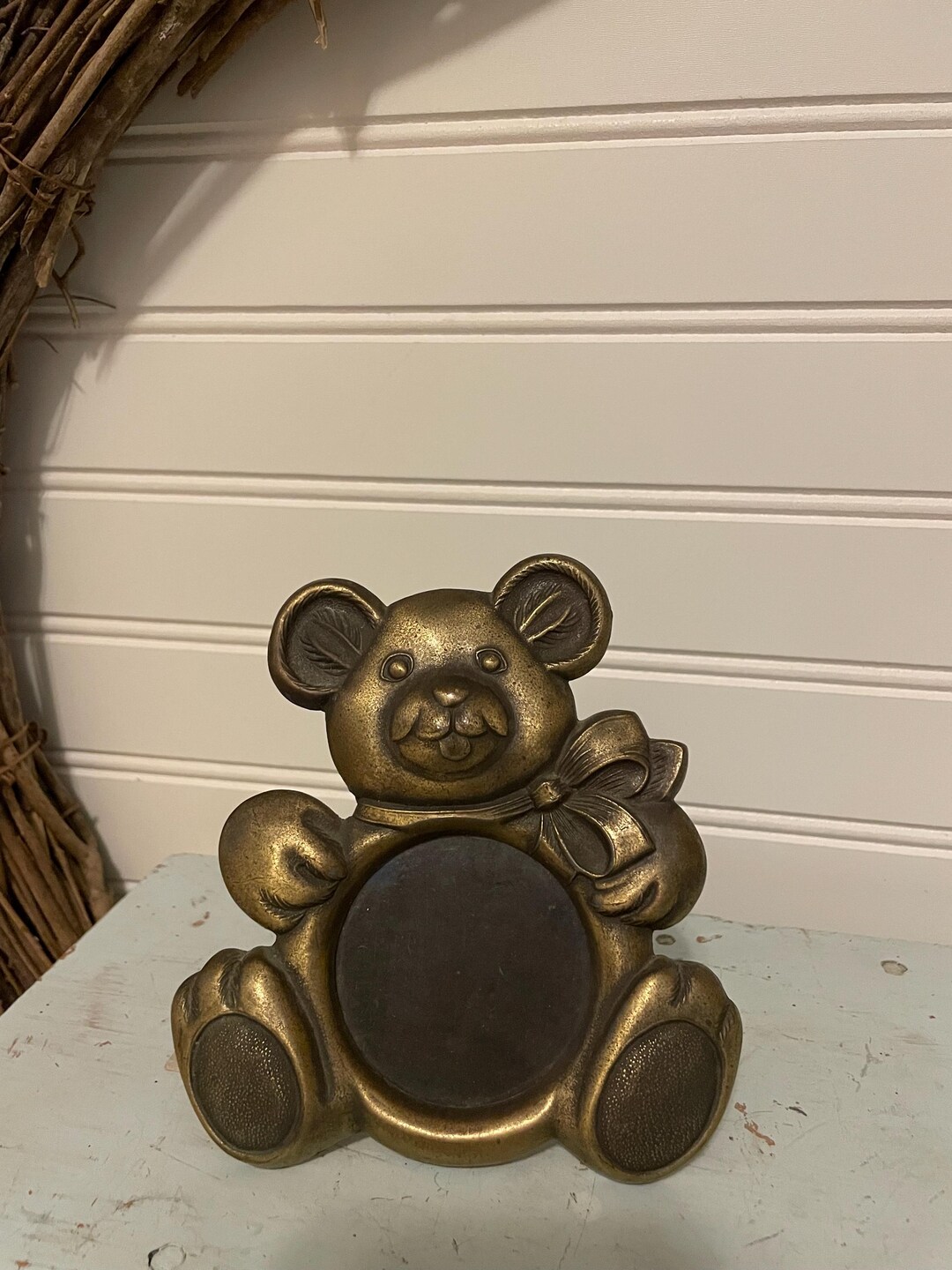 Vintage Brass Teddy Bear Frame - Etsy