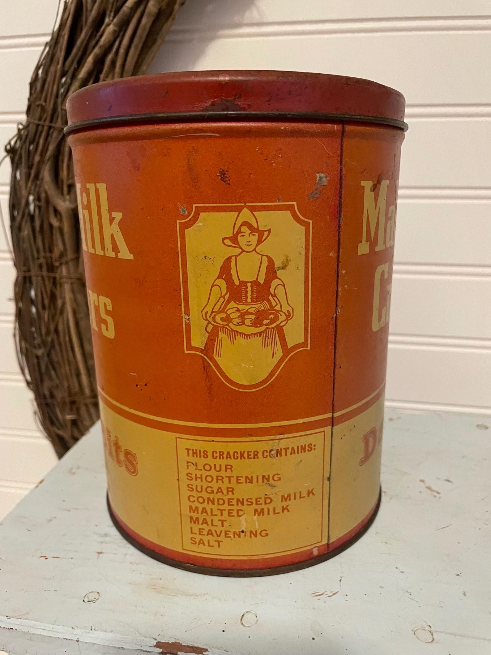 Vintage Dane-t-bits Malted Milk Crackers Tin - Etsy