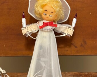 Vintage Angel Tree Topper Light up Tree Topper 1980s Tree Topper ...