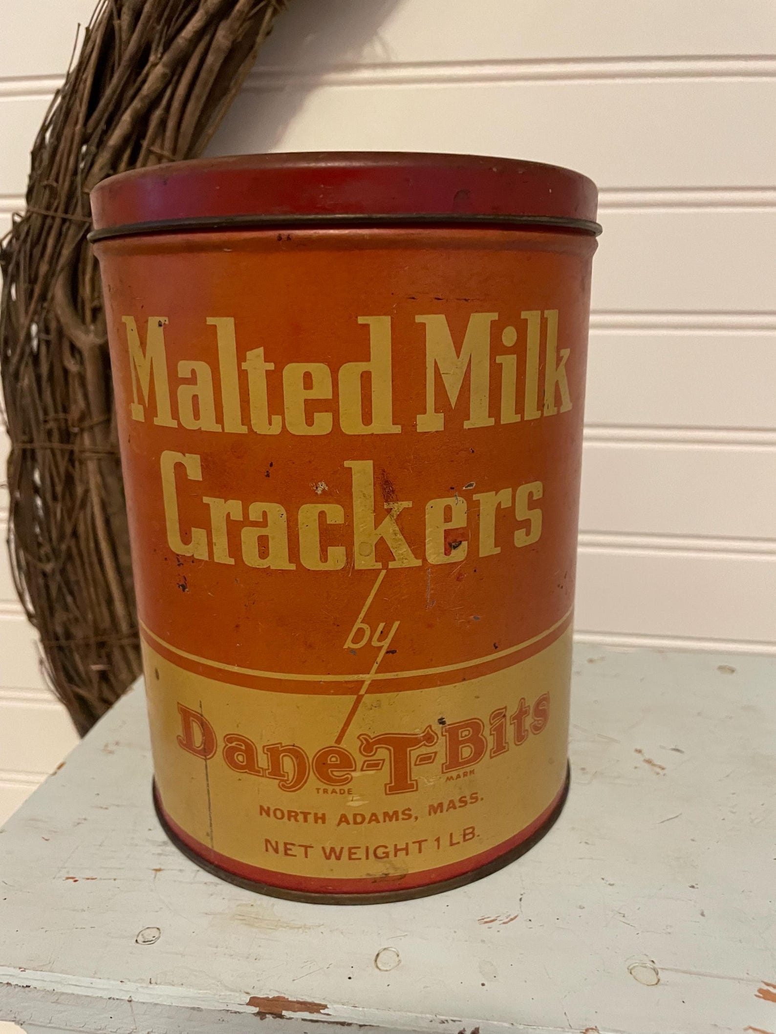 Vintage Dane-t-bits Malted Milk Crackers Tin - Etsy