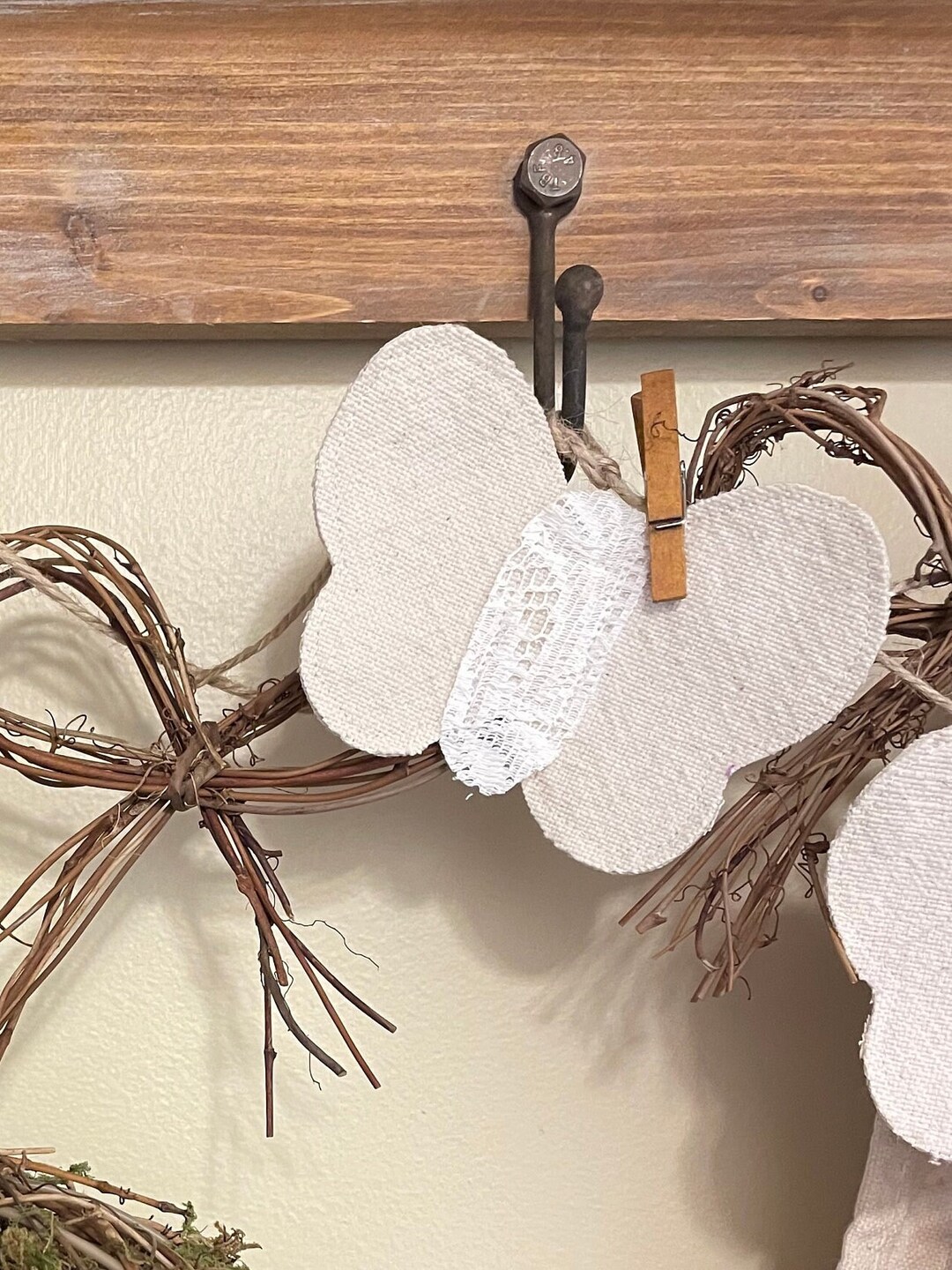 Vintage Grain Sack Butterfly Garland (set of 5) - Etsy