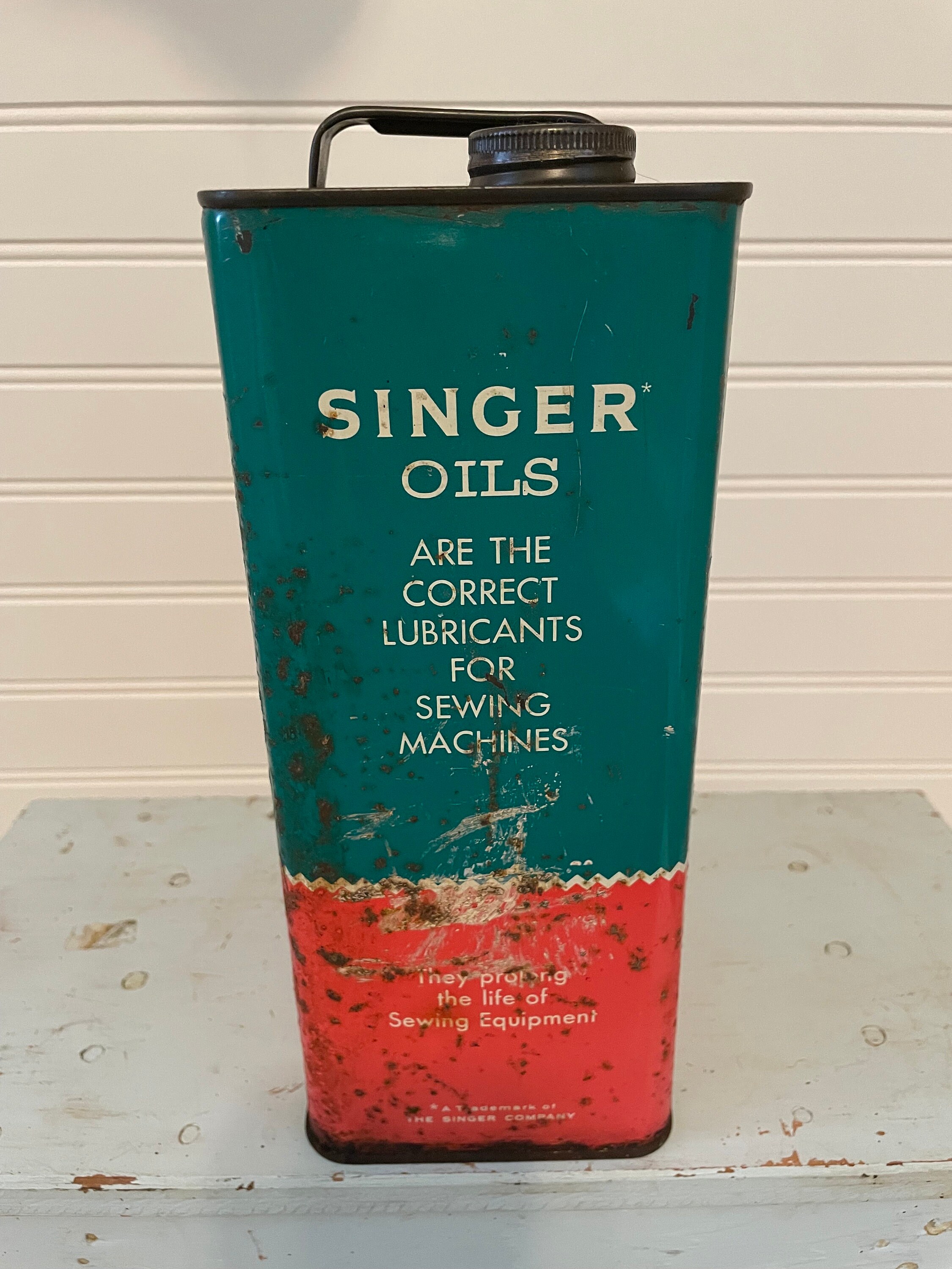 Vintage Singer Oil Can - Etsy