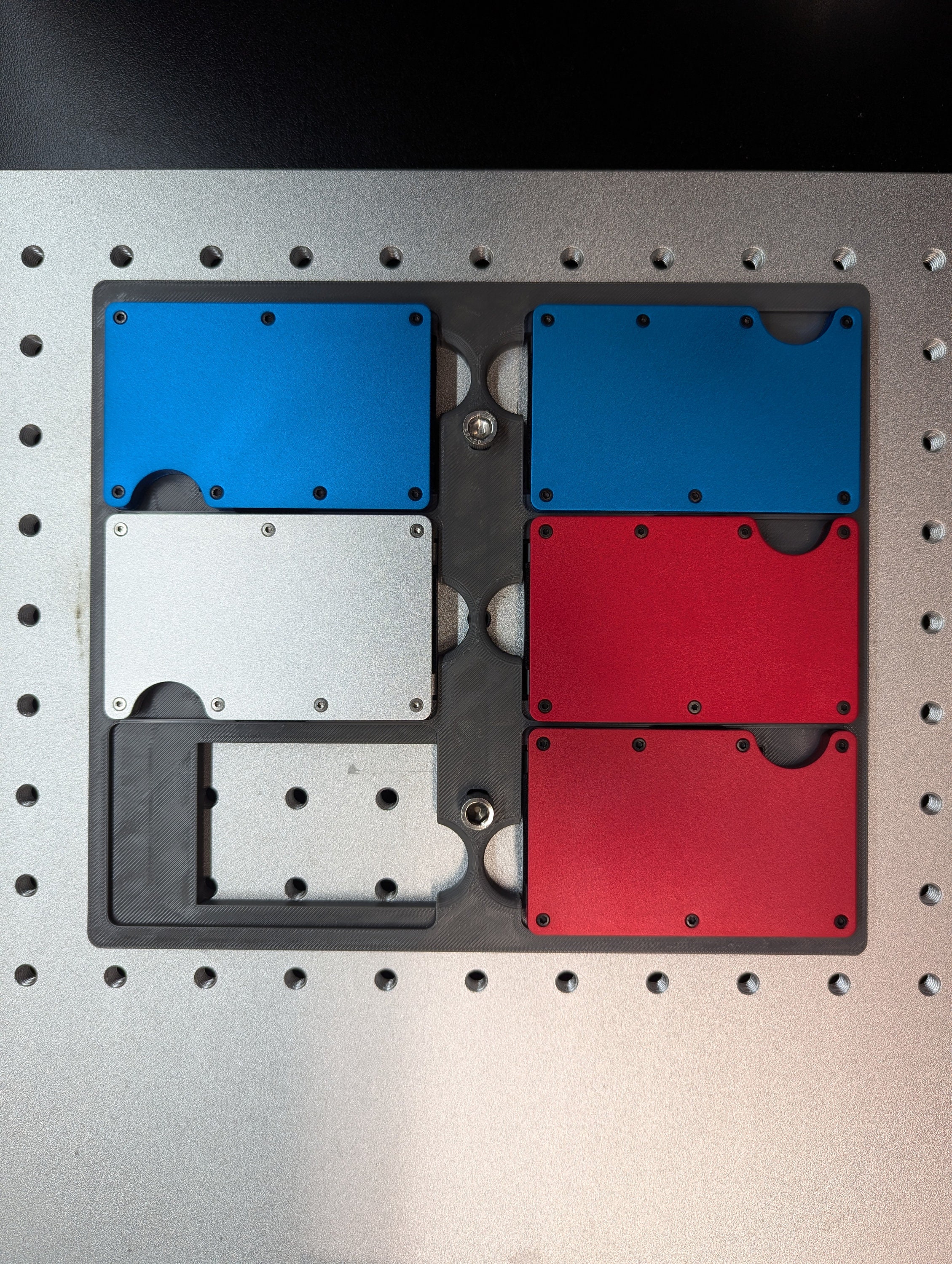 Metal Wallet Laser Engraving Jig: Slim RFID Wallet Template (6 Wallets ...