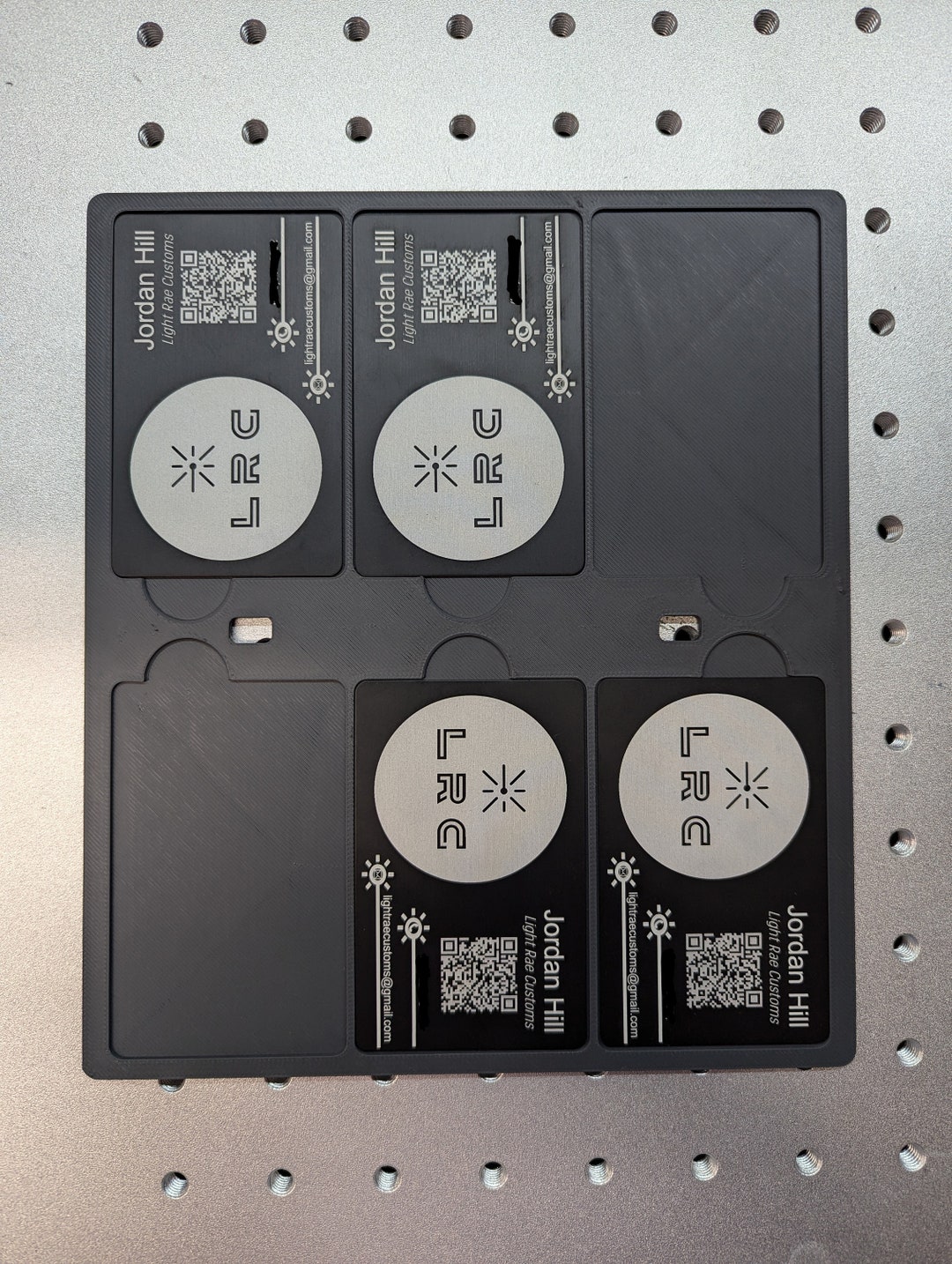 Business Card Laser Engraving Jig: 6-card Custom Metal Template - Etsy
