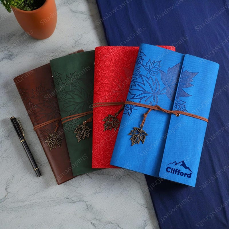 Leaf Leather Book Cover - Etsy UK