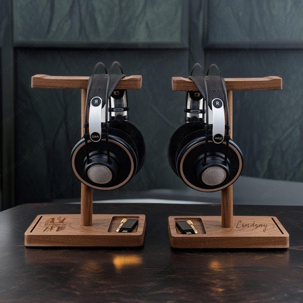 Wood Headphone Stand - Etsy