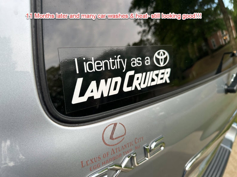 I Identify as a Toyota Land Cruiser - Premium Window Decal- FREE ...