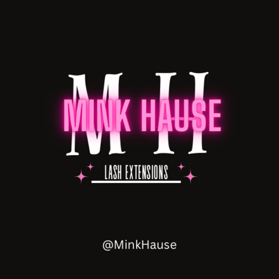 DIY LOGO Mink Hause Black & Pink Canva Templates - Etsy