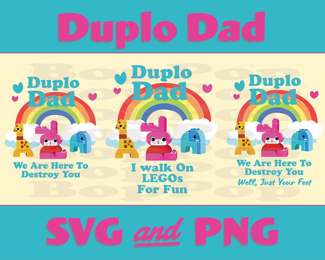 Duplo Dad SVG, Duplo Dad PNG, Lego Movie T-shirt Files, Layered SVG ...