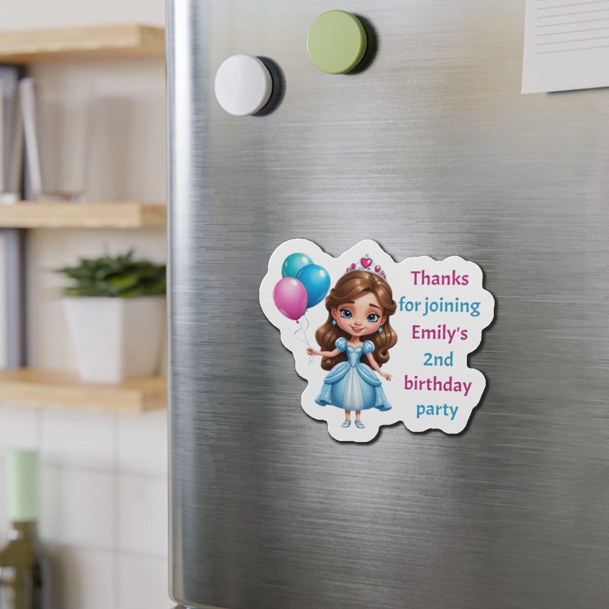 Princess Theme Party Favors, Birthday Party Princess Magnets, Thank You ...