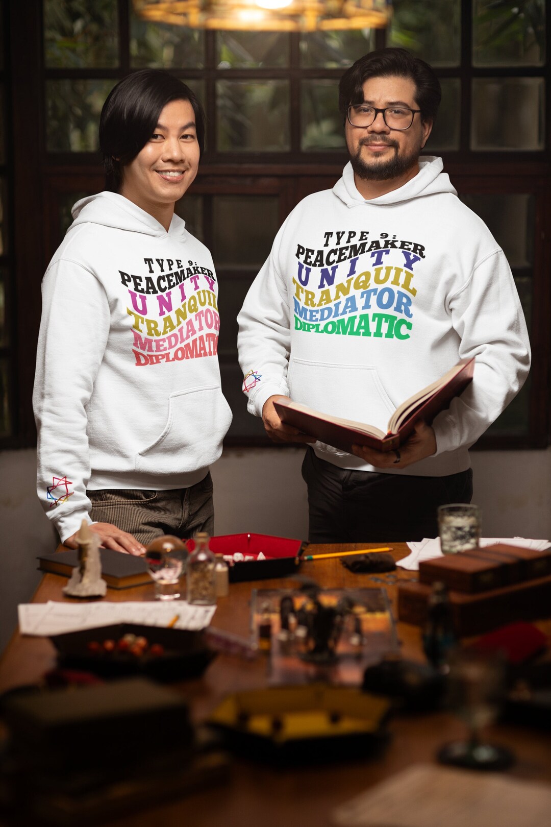 Enneagram Type 9: Peacemaker Hoodie | Curve Pink Sweater | Retro ...