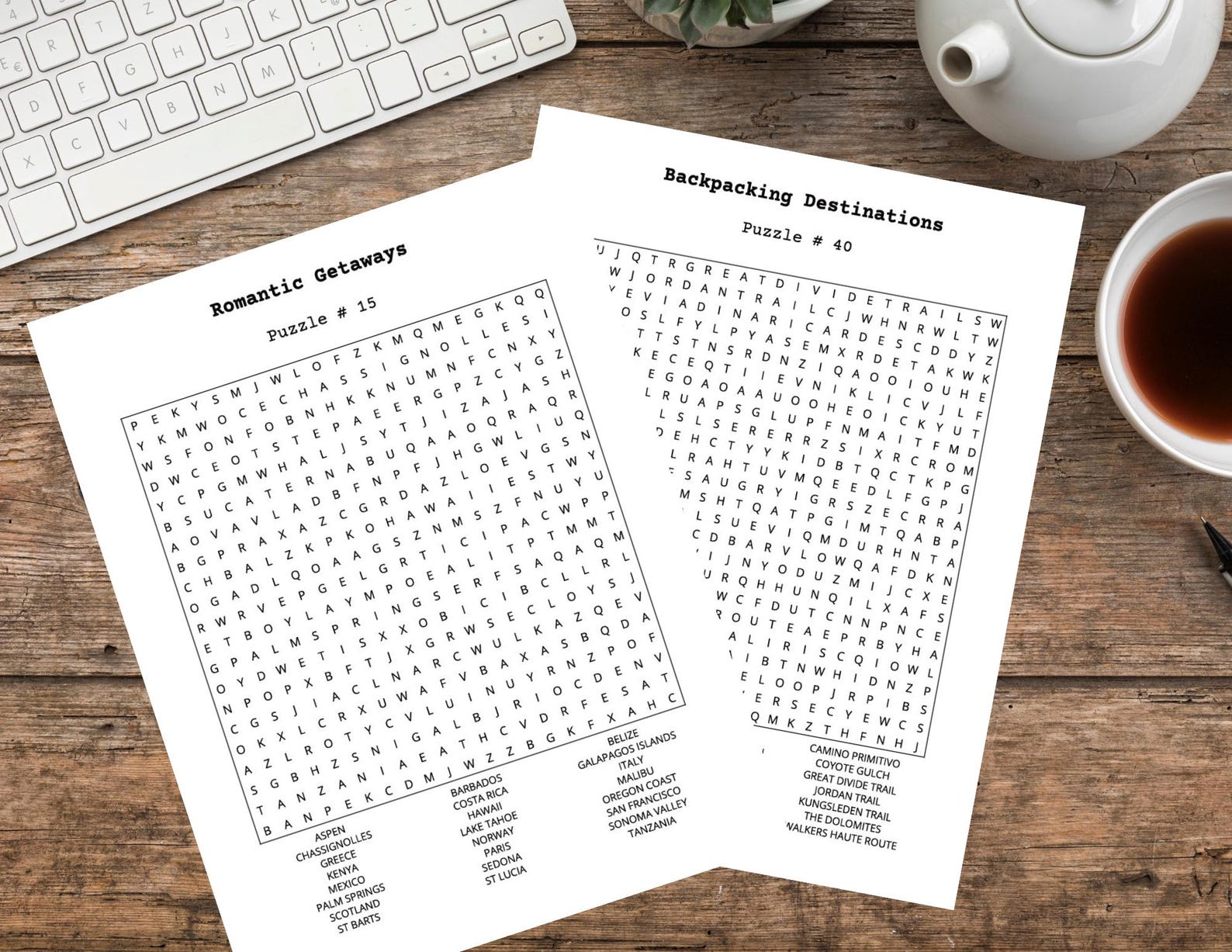 Travel Themed Word Searches, Digital Download: 50 Printable Pages With ...