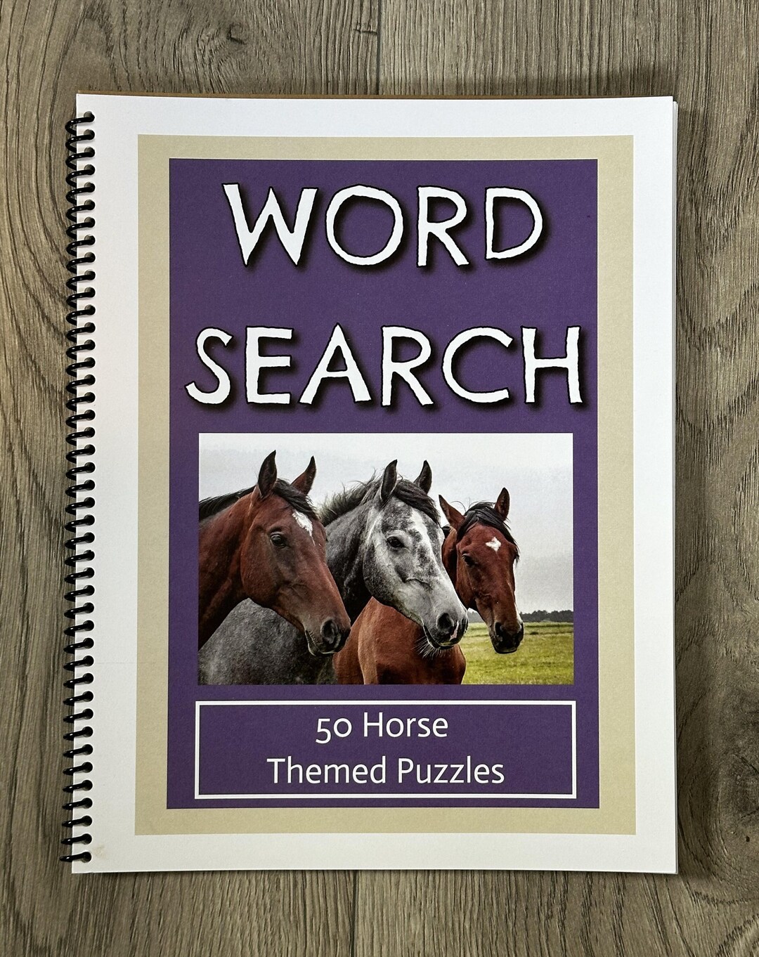 Horse Themed Word Search Book - 50 Word Puzzles - Etsy