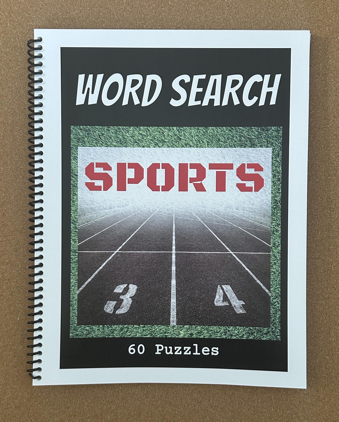 Sports Themed Word Search Book - 60 Word Search Puzzles - Etsy