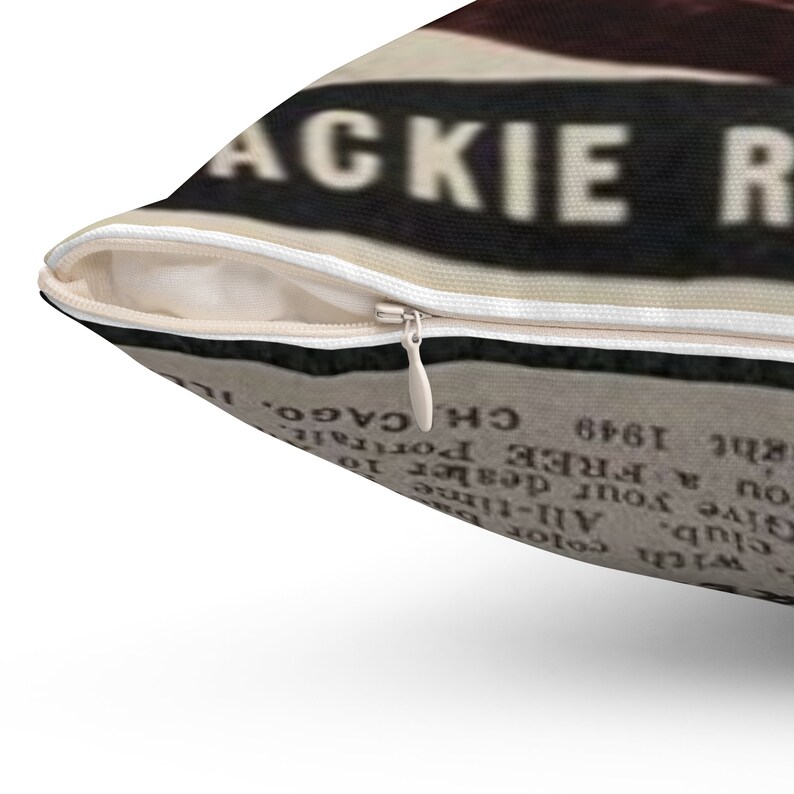 Jackie Robinson Rookie Card Leaf Pillow - Etsy