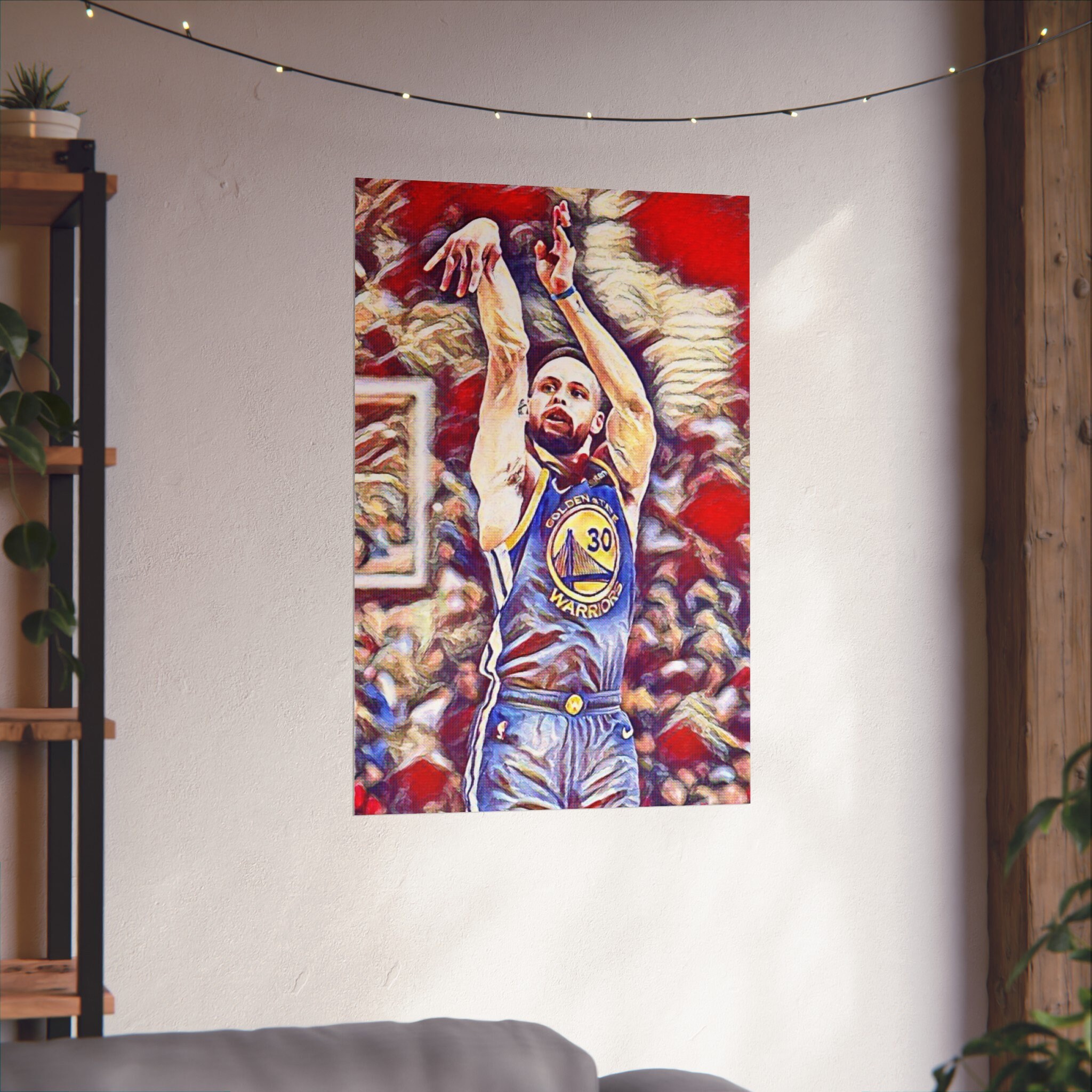 Stephen Curry Watercolor Poster Golden State Warriors: Dynamic Wall Art ...