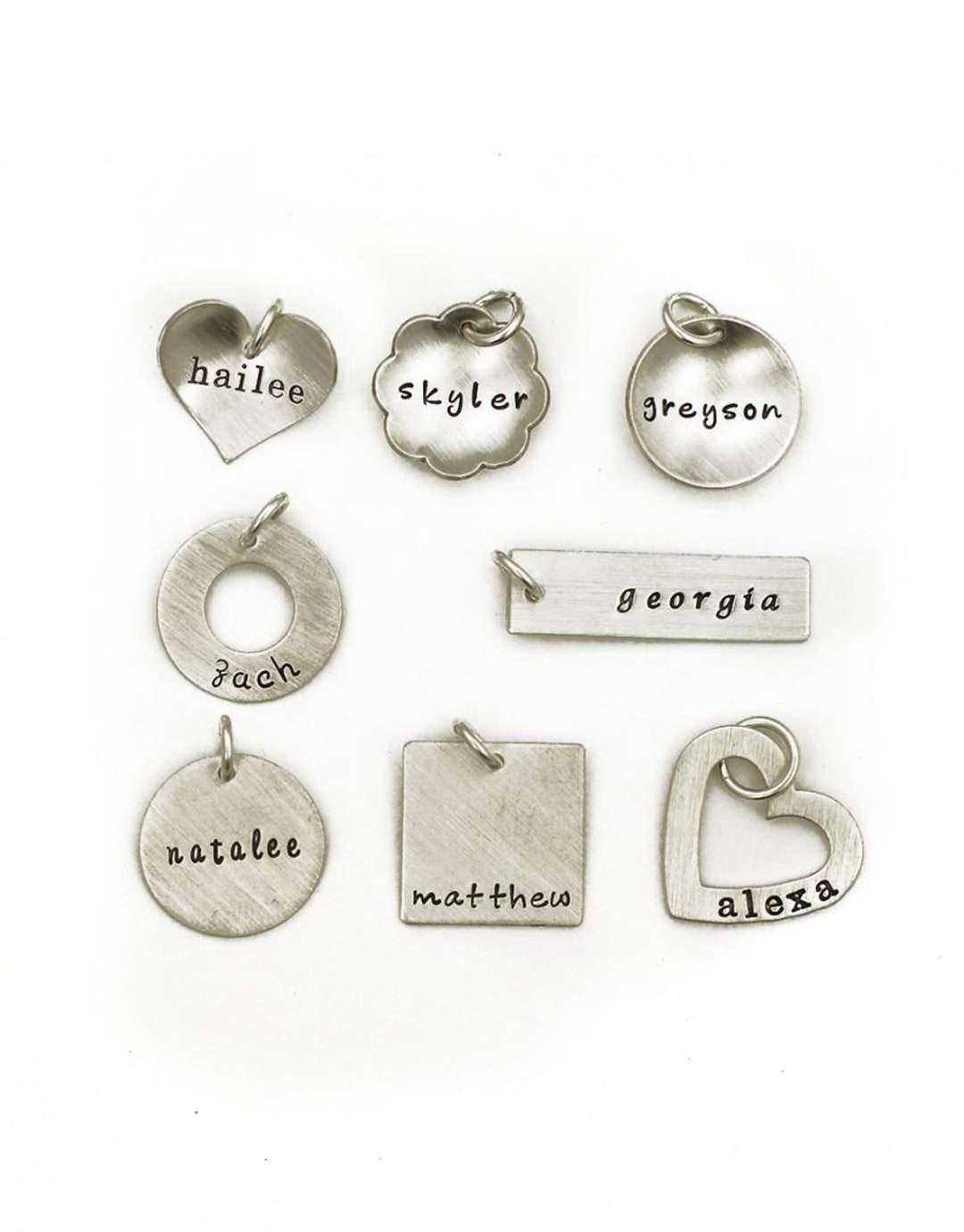 Medium Name Charms 3/4″ for Her | Personalized Add-on Charms for ...
