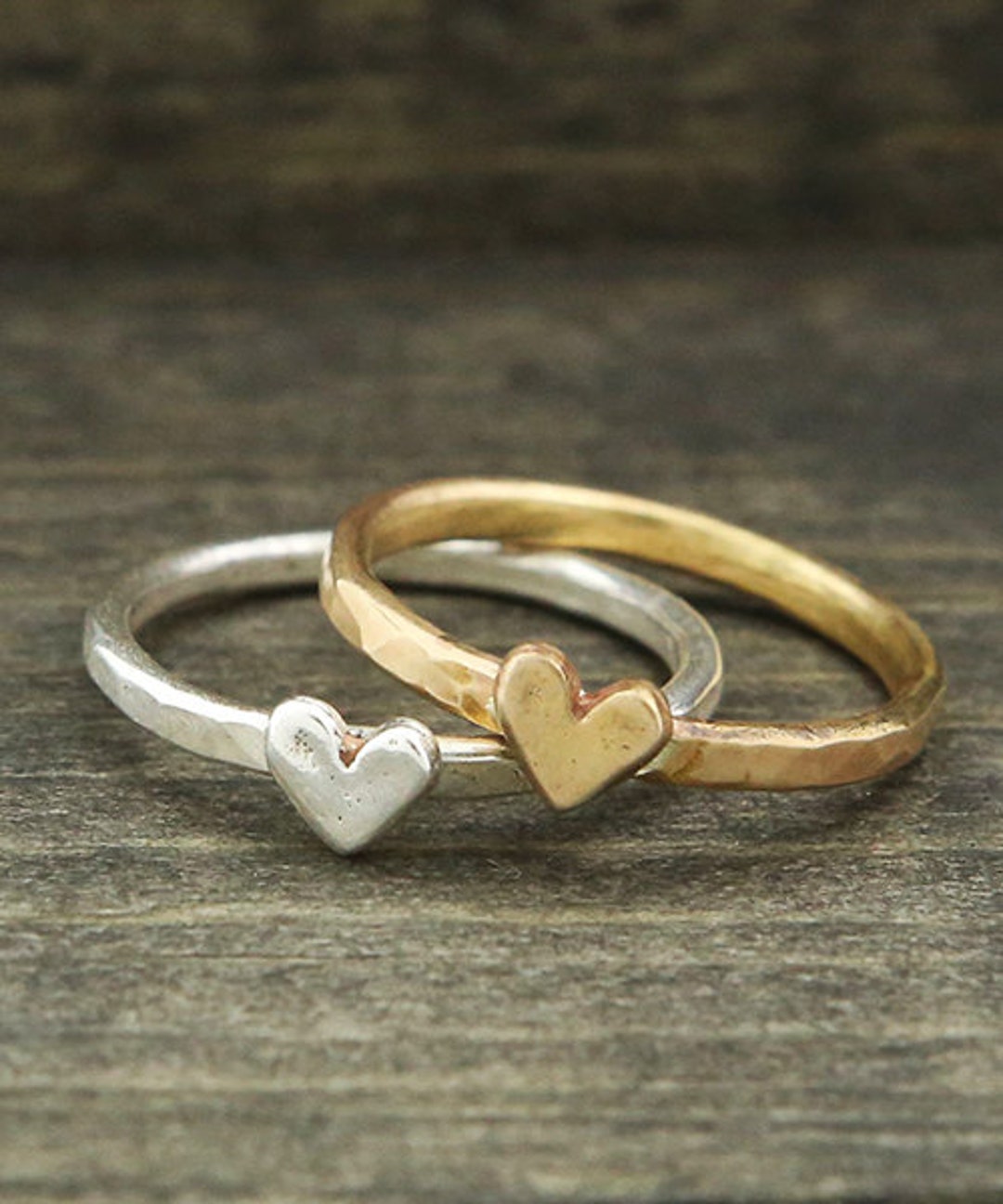 Itty Bitty Heart Stacking Ring, Valentines Day Gift, Dainty Heart Ring ...