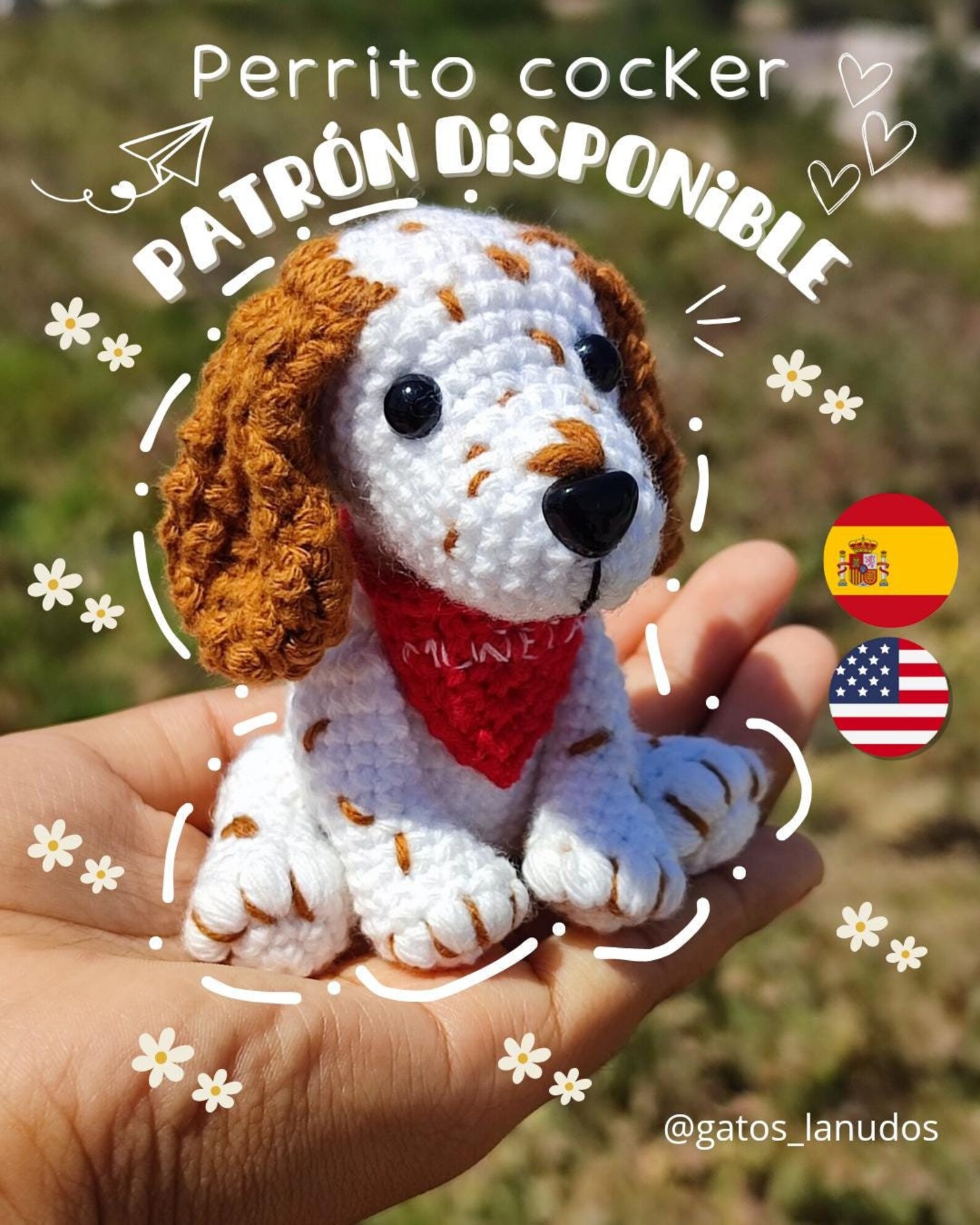 Crochet Cocker Spaniel Dog Amigurumi Pattern, for Key Chains and Desk ...