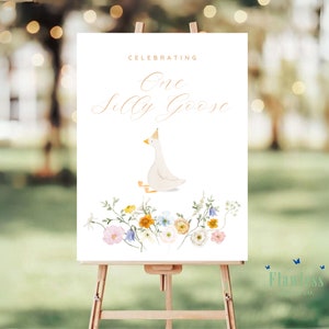 One Silly Goose Birthday Poster | One Silly Goose Birthday Template ...