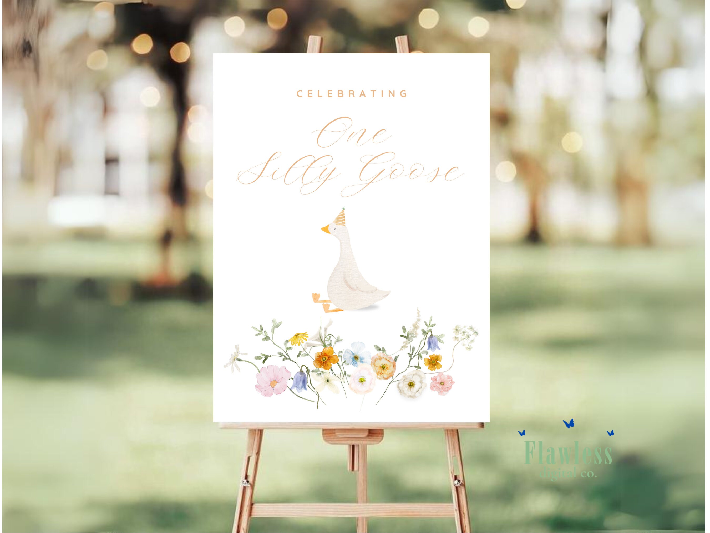 One Silly Goose Birthday Poster | One Silly Goose Birthday Template ...