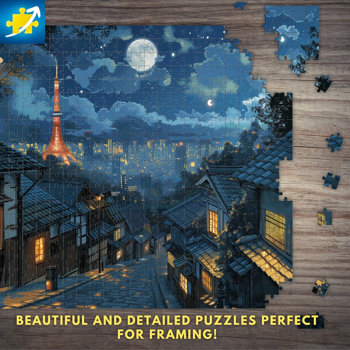 Tokyo Suburbs Jigsaw Puzzle Tokyo Night Scene Puzzle 500 Piece Tokyo ...