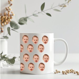 Baby Face Mug, Personalized Child Photo Cup, Gag Gift for Mom, Mug With ...