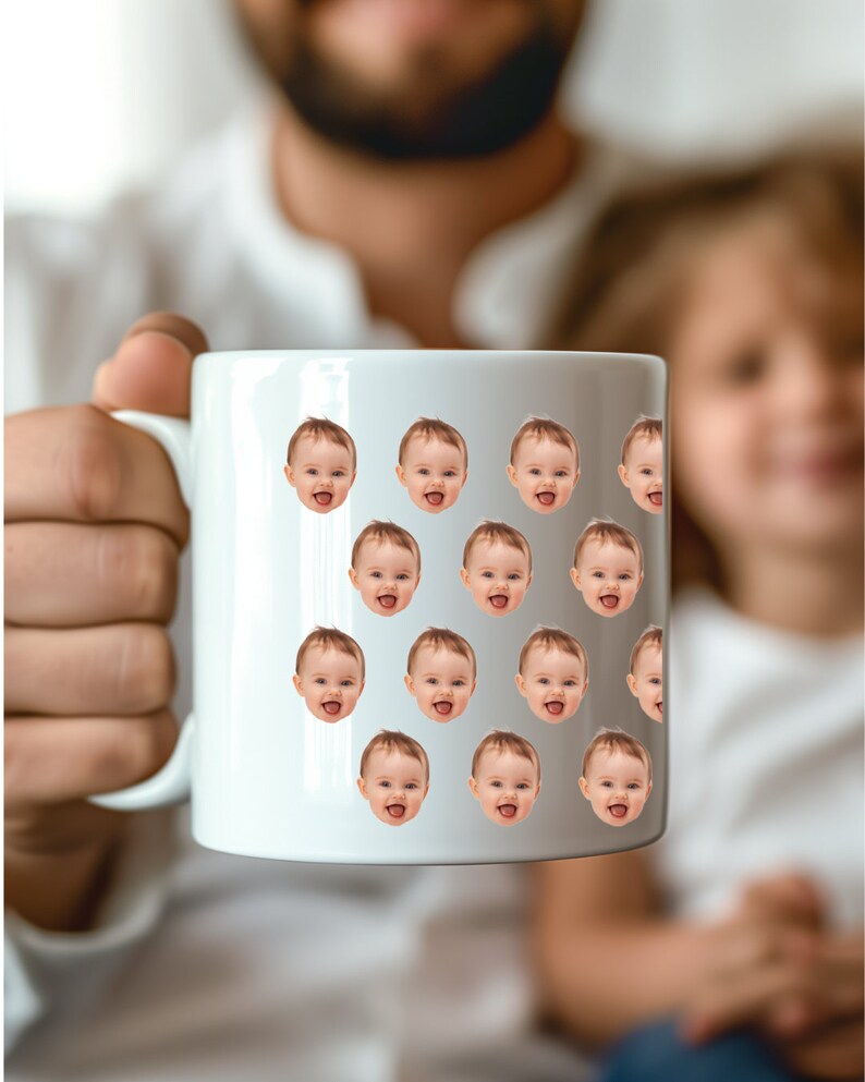 Baby Face Mug, Personalized Child Photo Cup, Gag Gift for Mom, Mug With ...