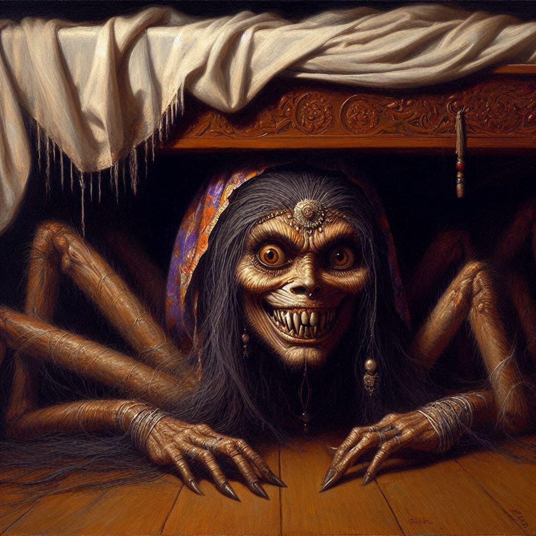 Anthropomorphic Spider Spirit Companion Dark Arts Arachnid Thread of ...