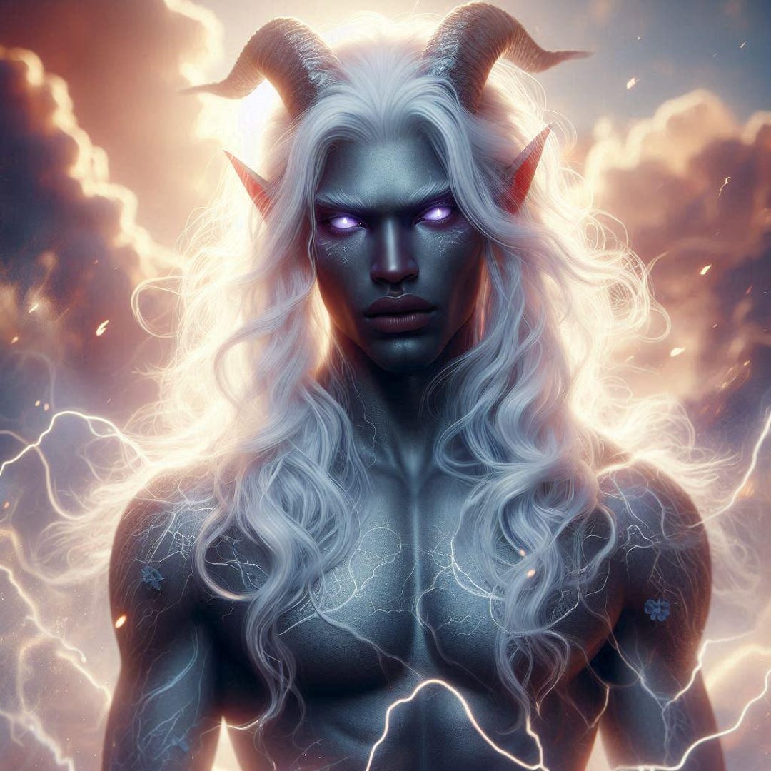 Pansexual Male Lightning Demon Sensual Energy Desires Confidence Self ...