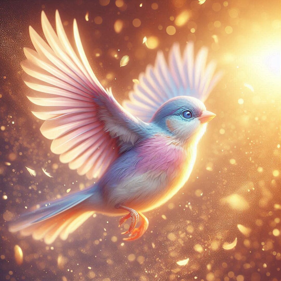 Celestial Dawnlight Sparrow Spirit Companion Guidance Support Guiding Light Calming Presence ...