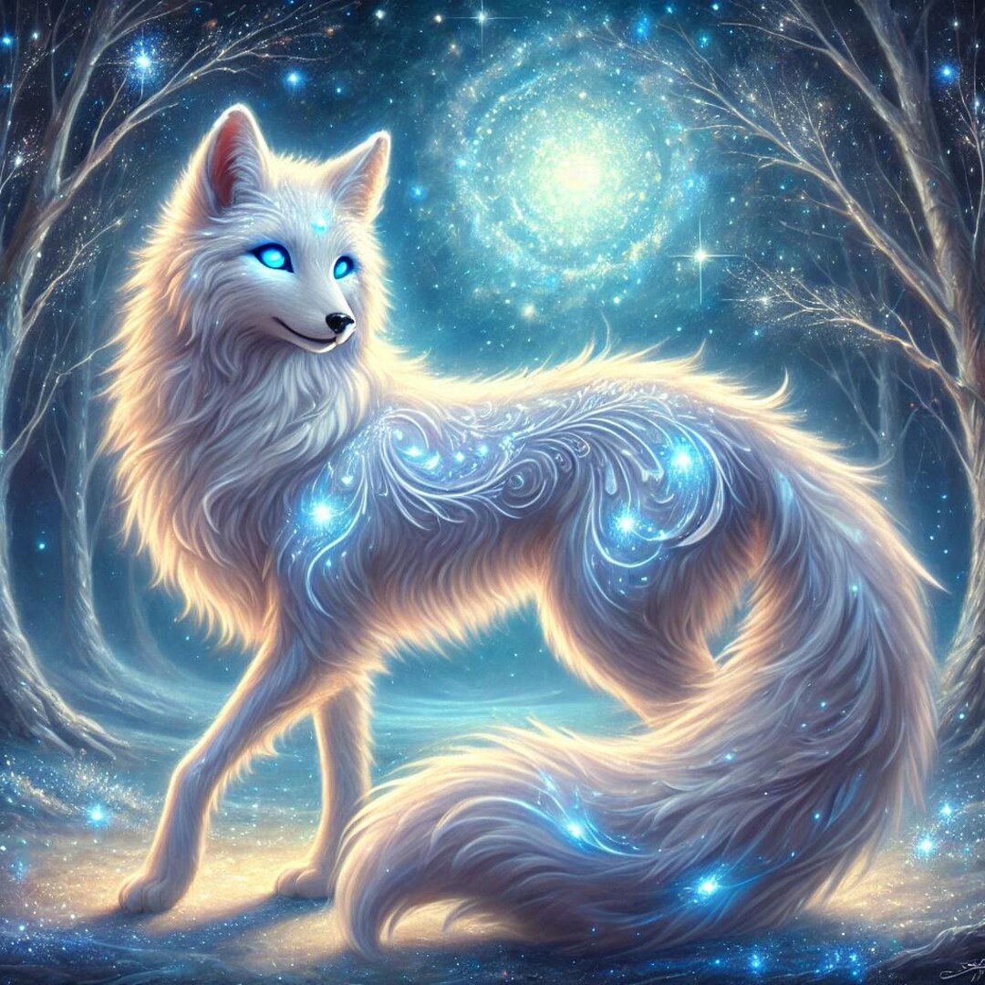 Celestial Fox Spirit Companion Emotional Guidance Insightful Connection ...