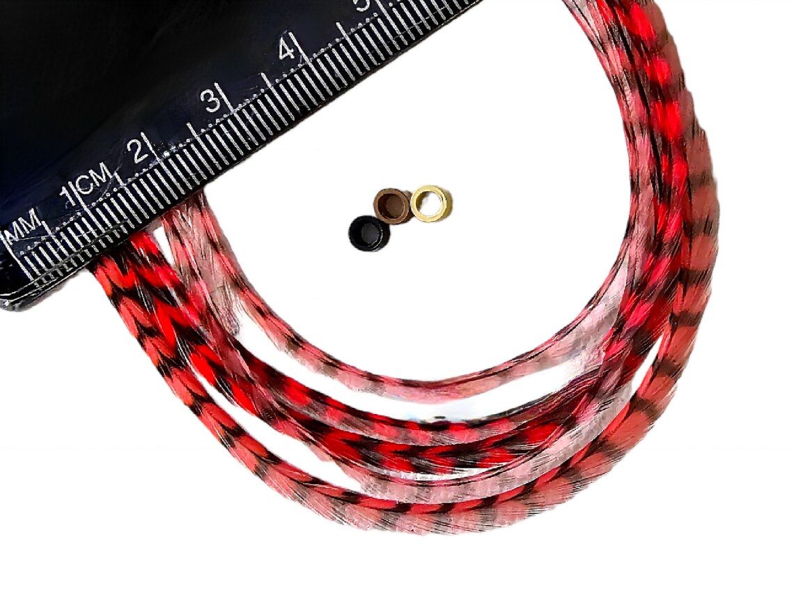 REDS Skinny Feather Hair Extensions Plus 3 FREE Micro Crimp Beads ...