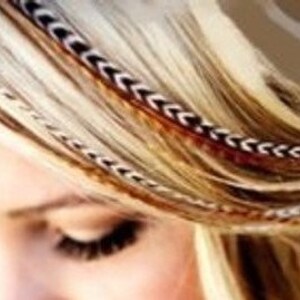 BOHO LIGHT Ginger Skinny Hair Feather Extensions PLUS 3 Free Crimp ...