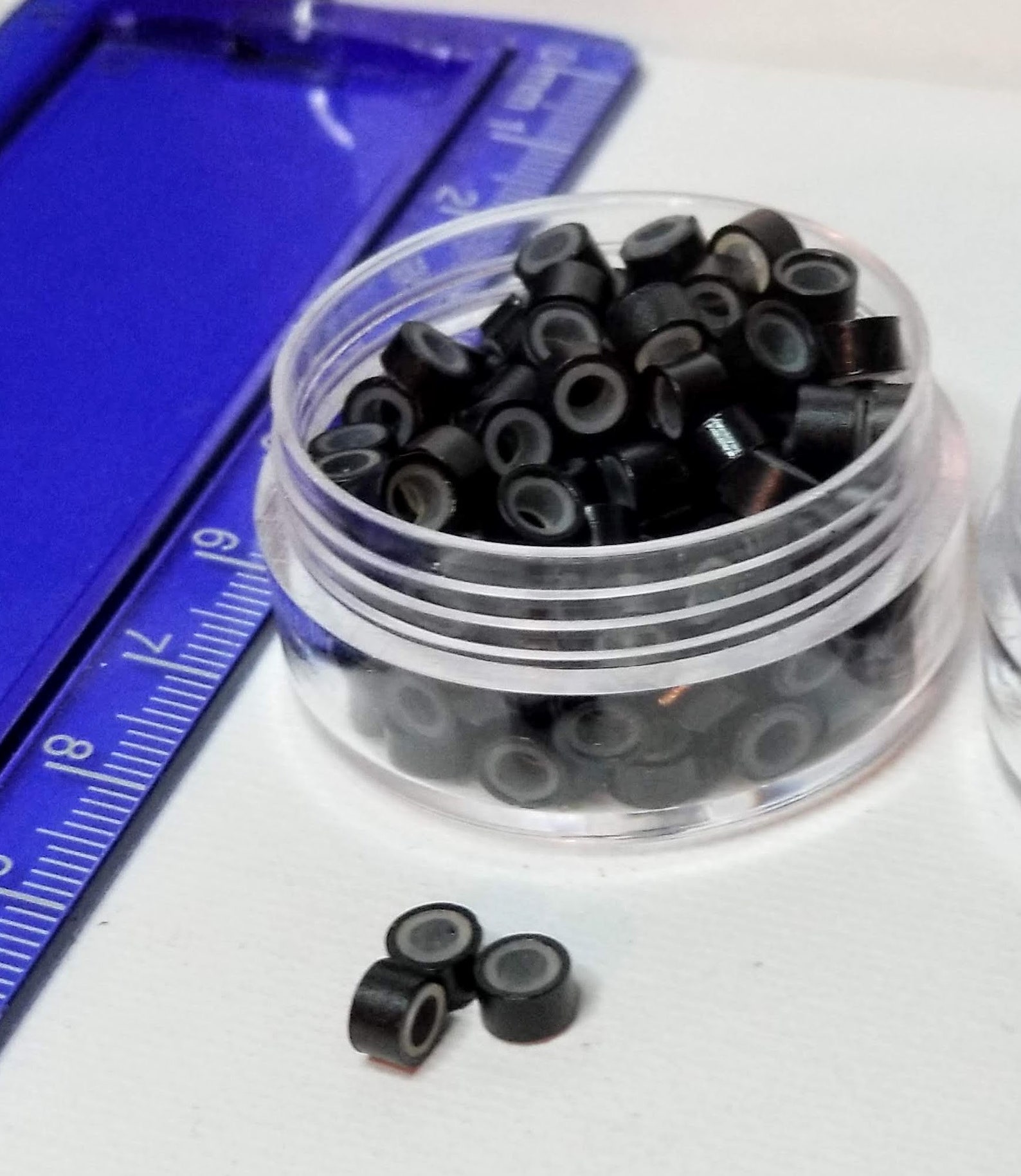 SILICONE Micro Ring CRIMP BEADS for Hair and Feather Extensions, Bella ...