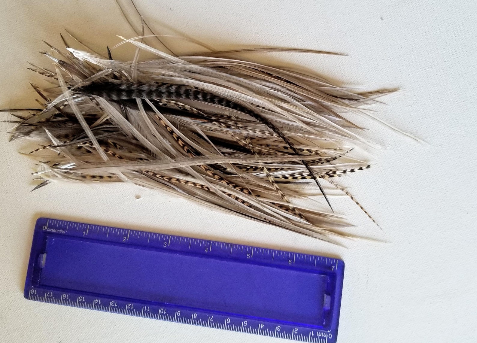 YUMMY SILVER Skinny Feathers 5 Beads Long Hair Feathers - Etsy