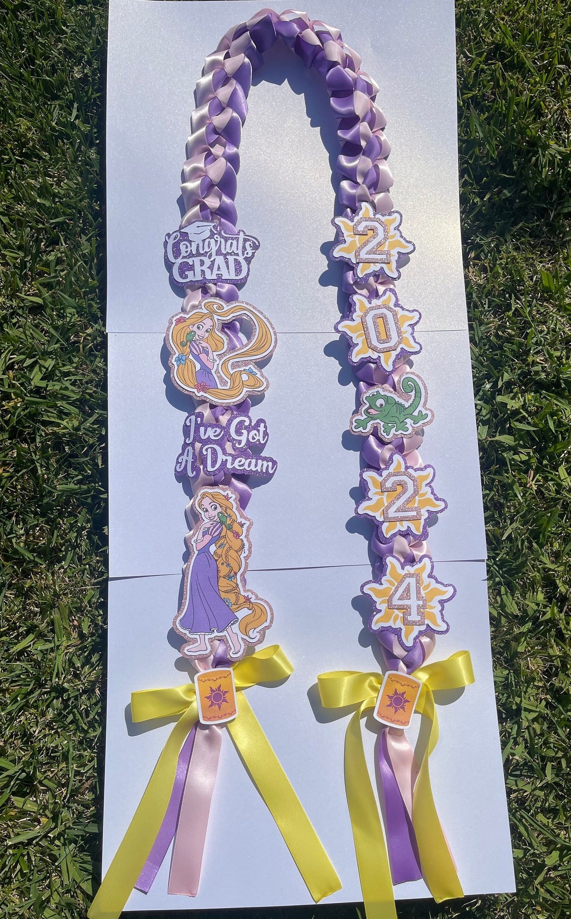 Princess Rapunzel Graduation Lei/ Princess Ribbon Lei/ Grad Gifts ...