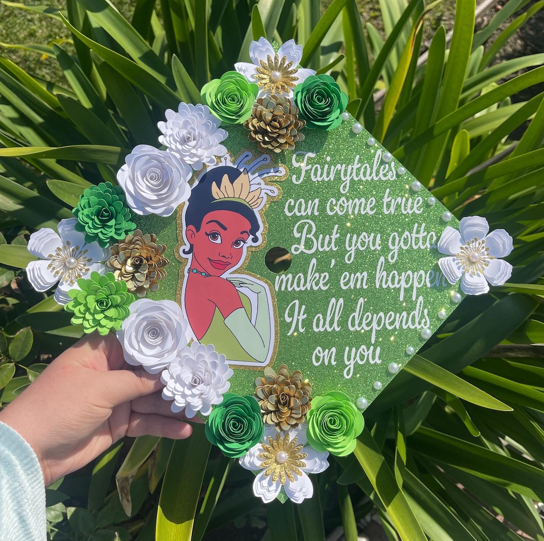 Tiana Graduation Cap Topper/ Princess and the Frog Grad Cap/ Graduation ...