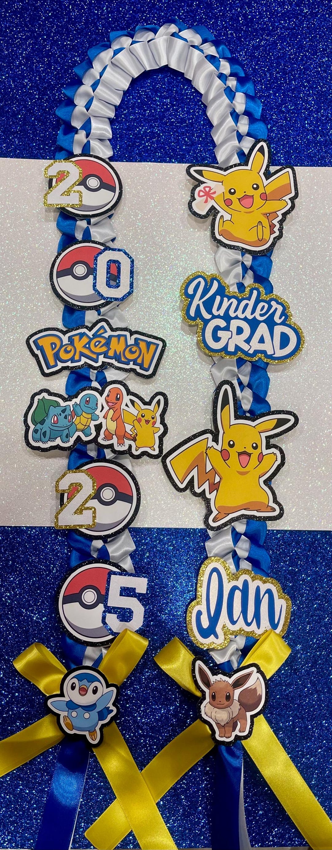 Pokemon Graduation Lei/ Pikachu Ribbon Lei/ Grad Gifts/ Congrats Grad ...