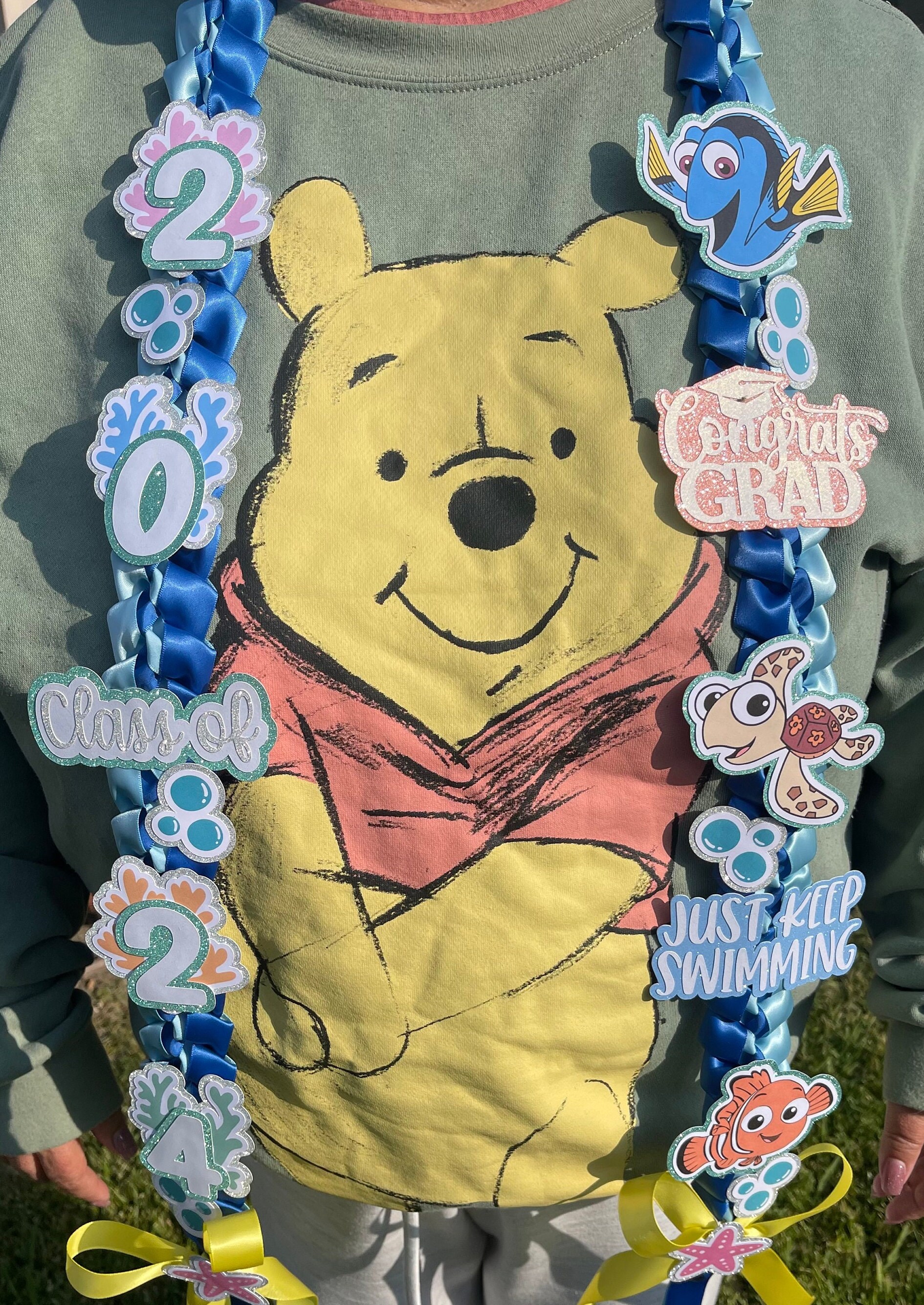 Nemo & Dory Graduation Lei/ Grad Lei/ Ribbon Lei/ Grad Gifts/ Congrats ...