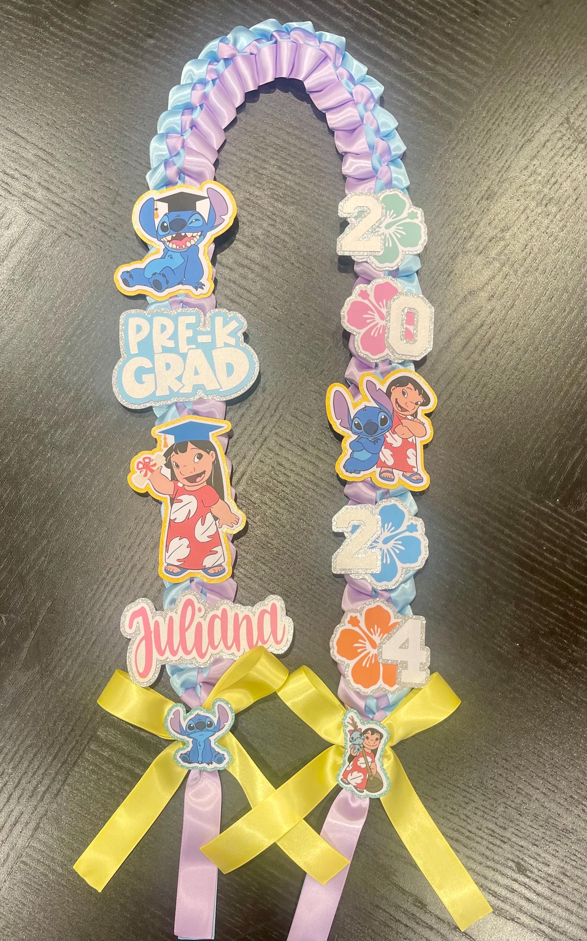 Lilo & Stitch Graduation Lei/ Stitch Blue Ribbon Lei/ Grad Gifts ...