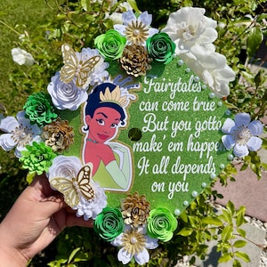 Tiana Graduation Cap Topper/ Princess and the Frog Grad Cap/ Graduation ...