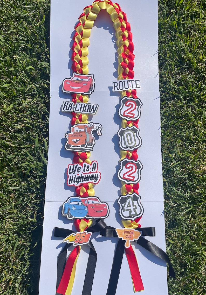 Cars Graduation Lei/ Cars Ribbon Lei/ Grad Gifts/ Congrats Grad/ 2026 ...