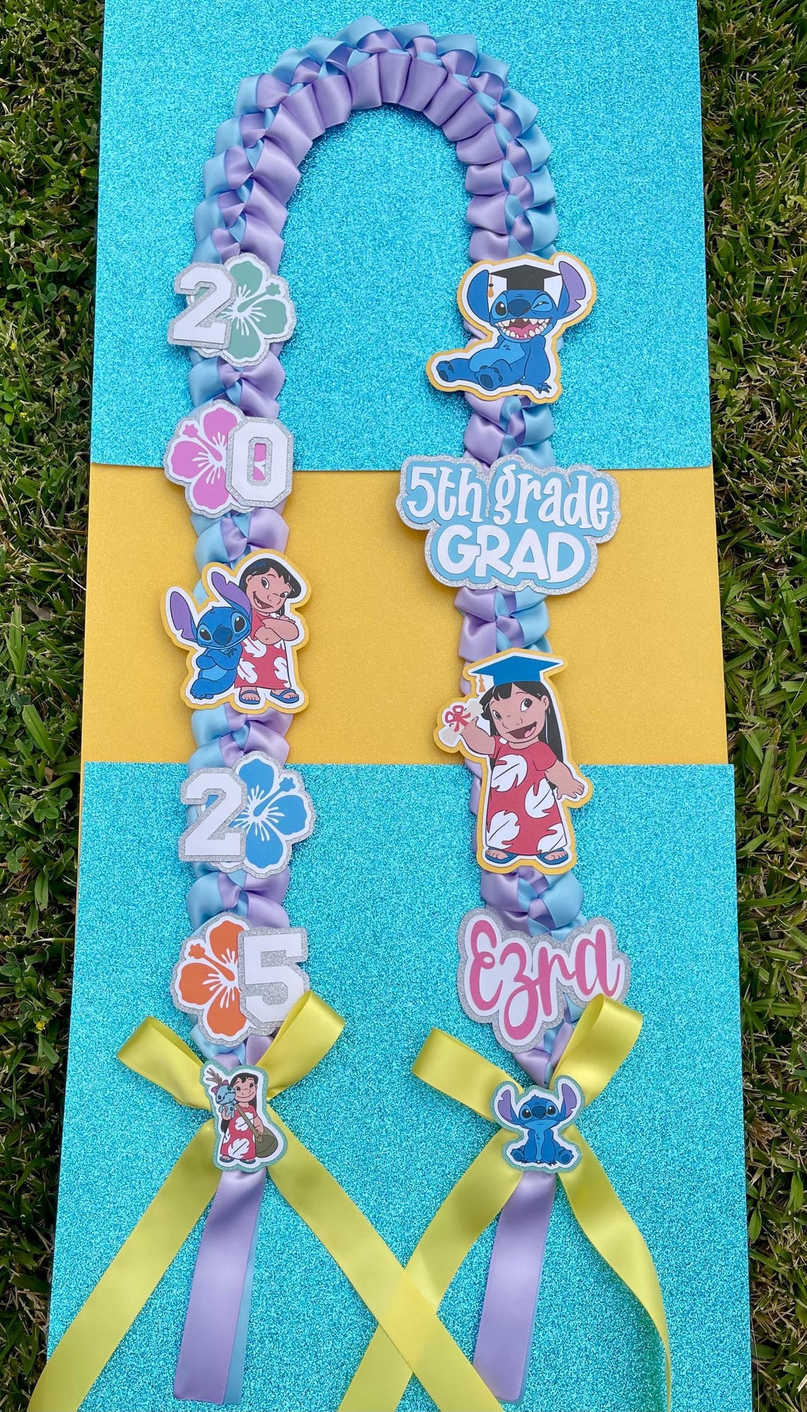 Lilo & Stitch Graduation Lei/ Stitch Ribbon Lei/ Grad Gifts Congrats ...