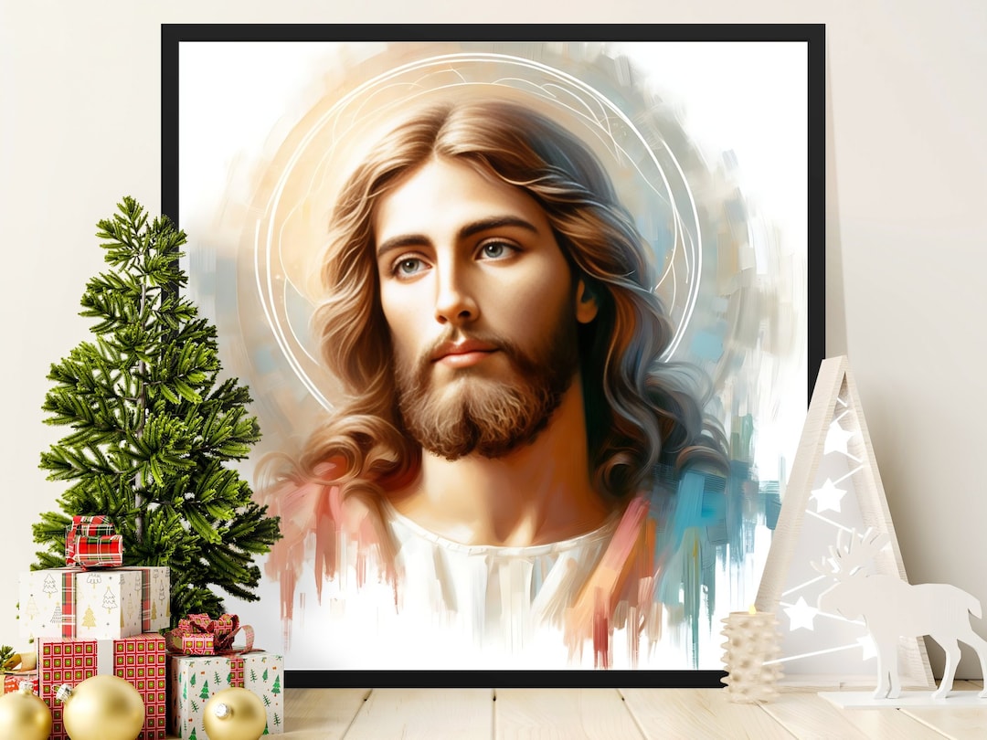 Jesus Christ Portrait Religious Wall Art, Christian Home Decor ...