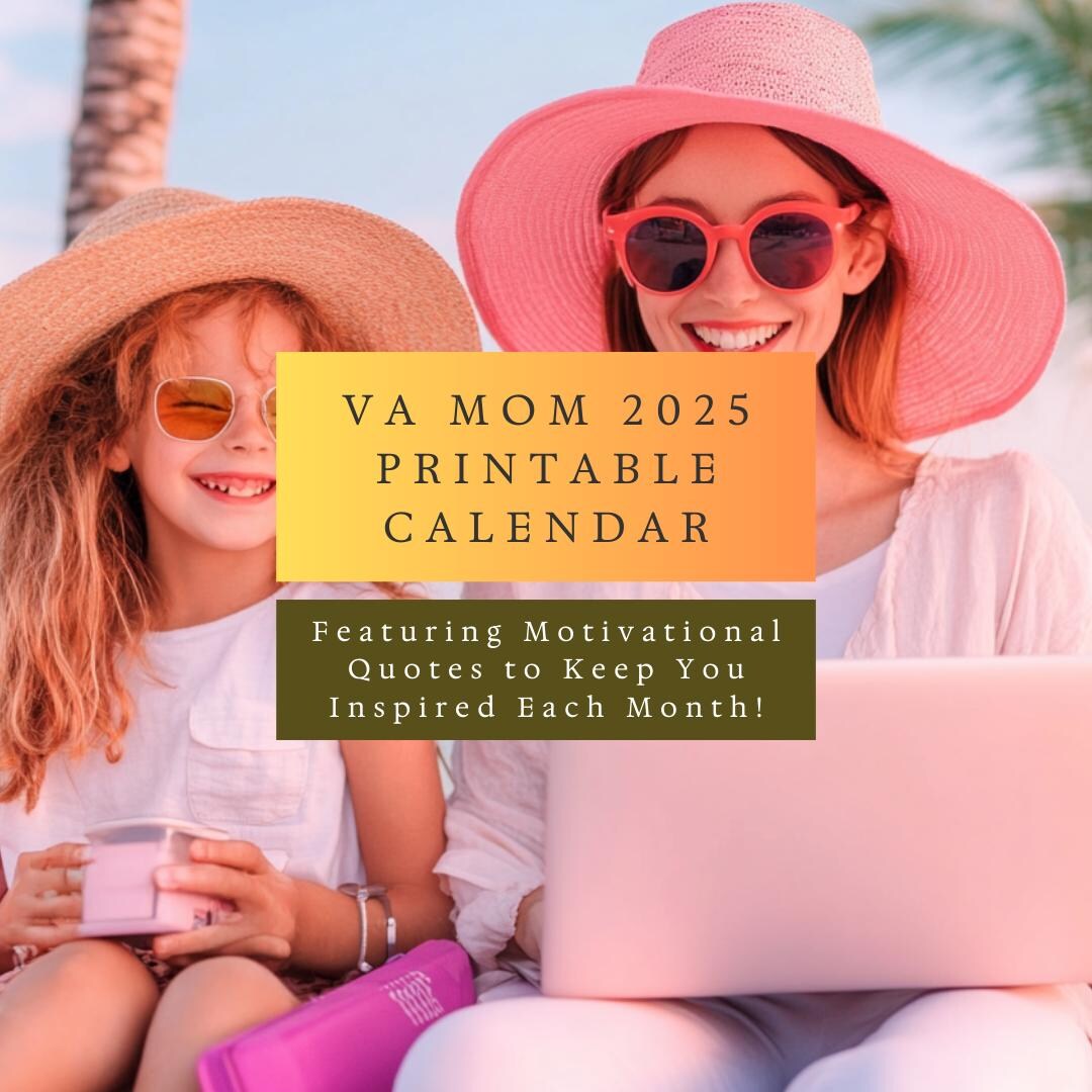 2025 Virtual Assistant Mom Calendar | Editable on Canva | With ...