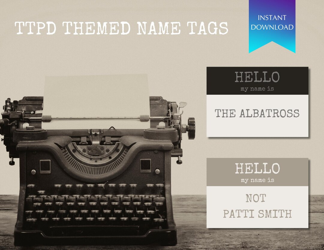 The Tortured Poets Department Name Tags Taylor Swift Eras Tour Costume ...