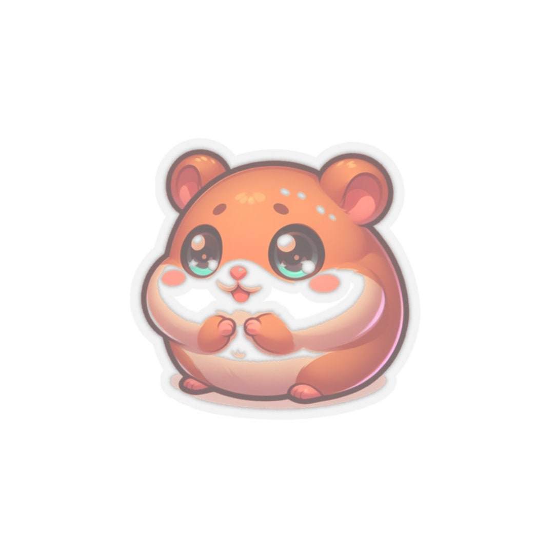 Scared Hamster Waterproof Glossy Sticker, Scared Hamster Meme Vinyl ...