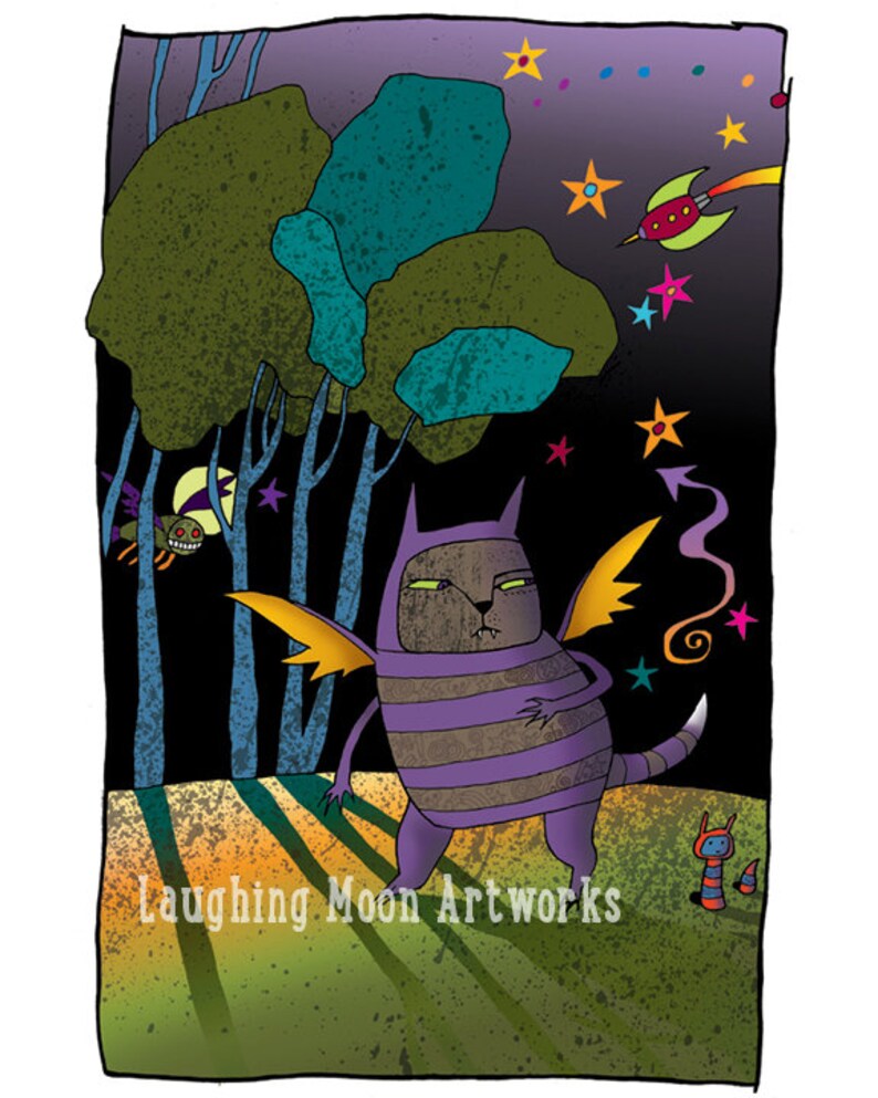 Fanged Creature - Fits 9" X 12" Mat - Limited Edition Giclee Print ...