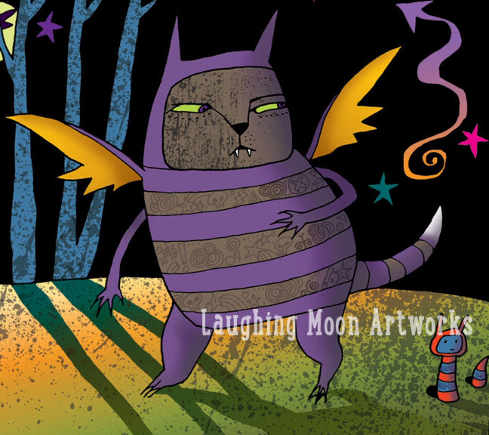 Fanged Creature - Fits 9" X 12" Mat - Limited Edition Giclee Print ...